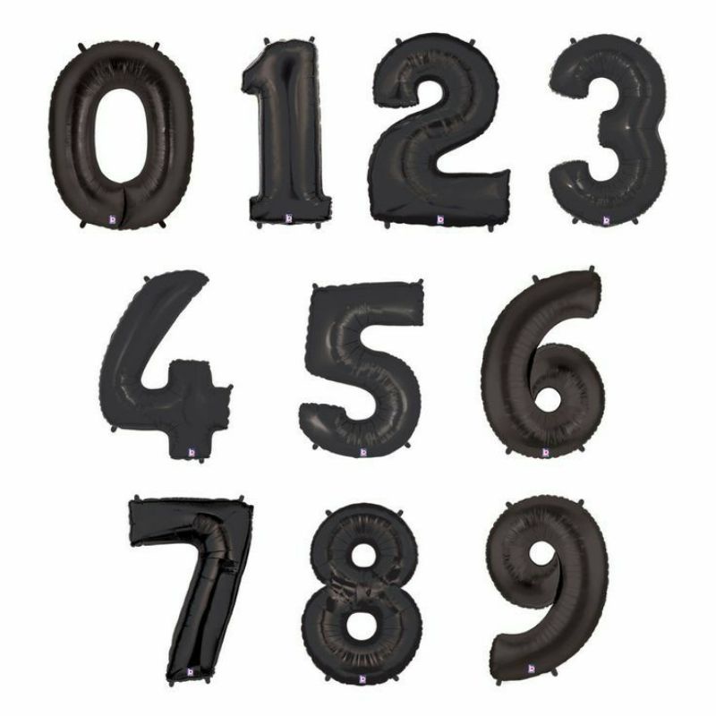 Jual Balon Foil Angka Warna Hitam 40cm | Shopee Indonesia
