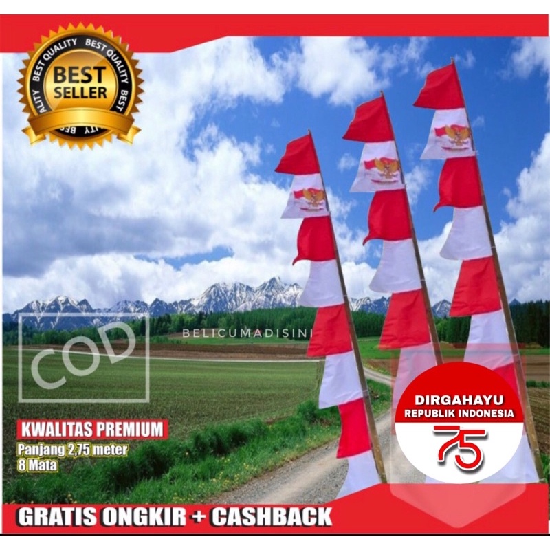 Jual BENDERA MERAH PUTIH 60 x 90 CM / BENDERA UMBUL UMBUL / Bendera Indonesia Peles Murah High ...