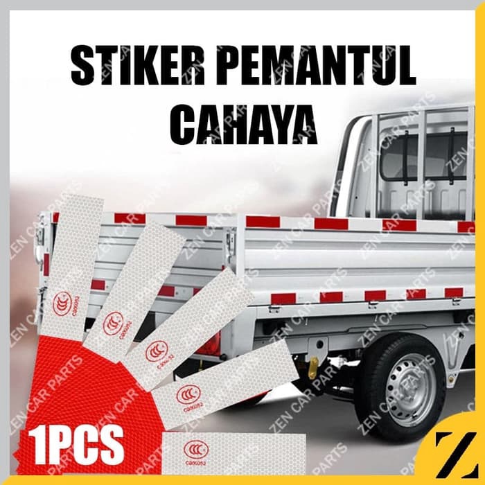 Jual Stiker Reflektor Pemantul Cahaya Malam Hari Warning Sign Merah ...
