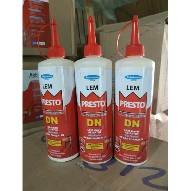 Jual LEM KAYU PRESTO DN 600gr!Lem kayu cepat kering!Mudah diamplas ...