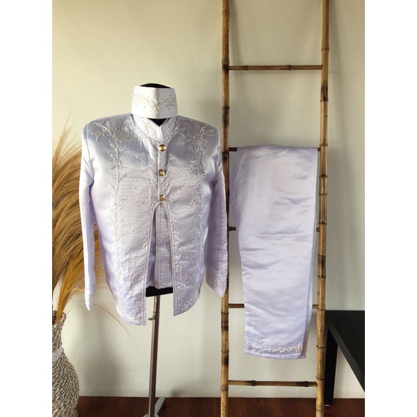 Jual basofi pengantin putih beskap sunda pengantin putih baju pengatin ...