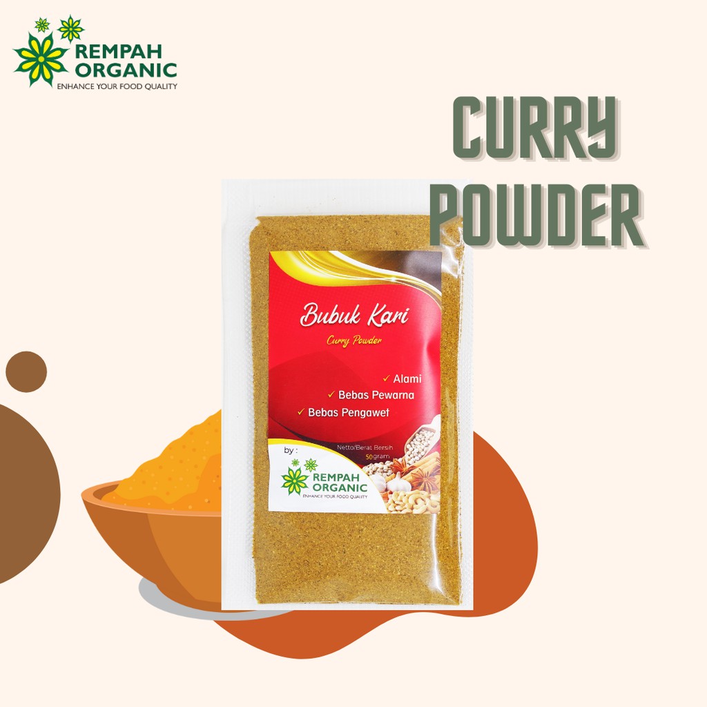 Jual Rempah Organic - Curry Powder - Kari / Kare Bubuk 50 Gram | Shopee ...