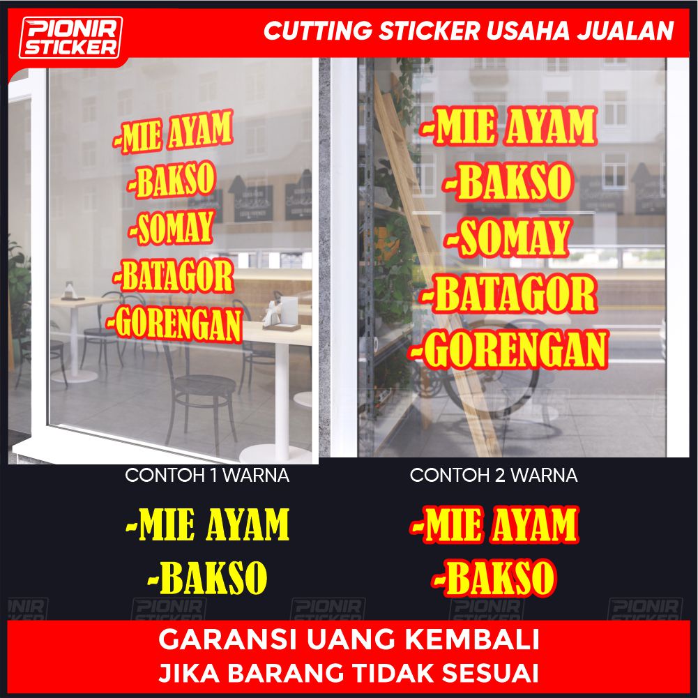 Jual Stiker Kaca Usaha Jualan Cutting Sticker Huruf Etalse Tulisan ...