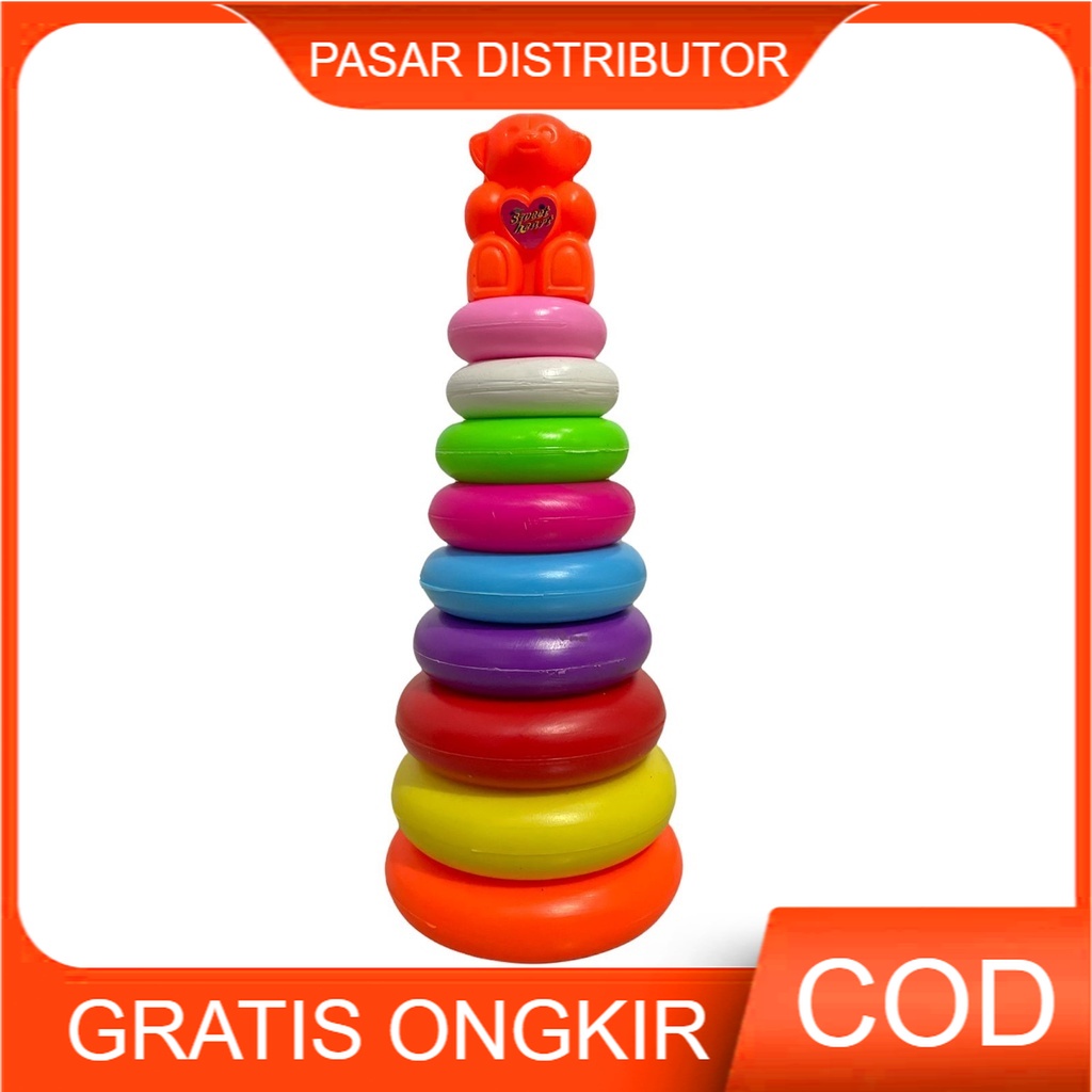Jual Pasar Distributor Ring Donat Jumbo 10 Susun - Baby Stacking Donut ...