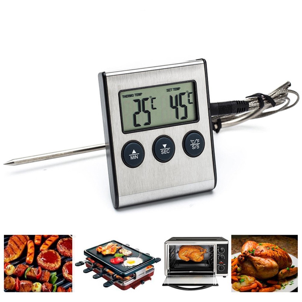 Jual Termometer Masak Digital Bahan Stainless Steel untuk BBQ / Oven ...