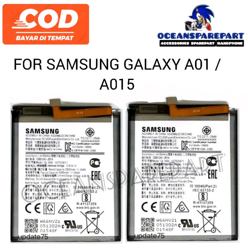 Jual Baterai Samsung Galaxy A01 A015 A015F Model QL 1695 QL1695 original | Shopee Indonesia