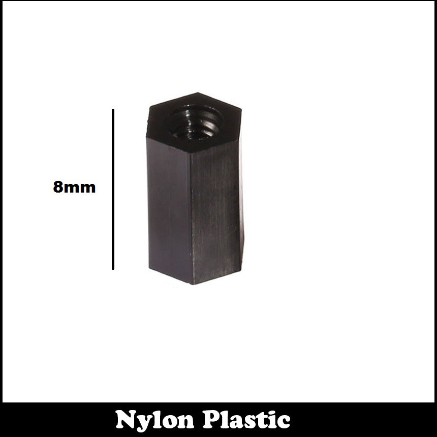 Jual Spacer M3 8mm Hex space Female nylon arduino rc drone car truck ...