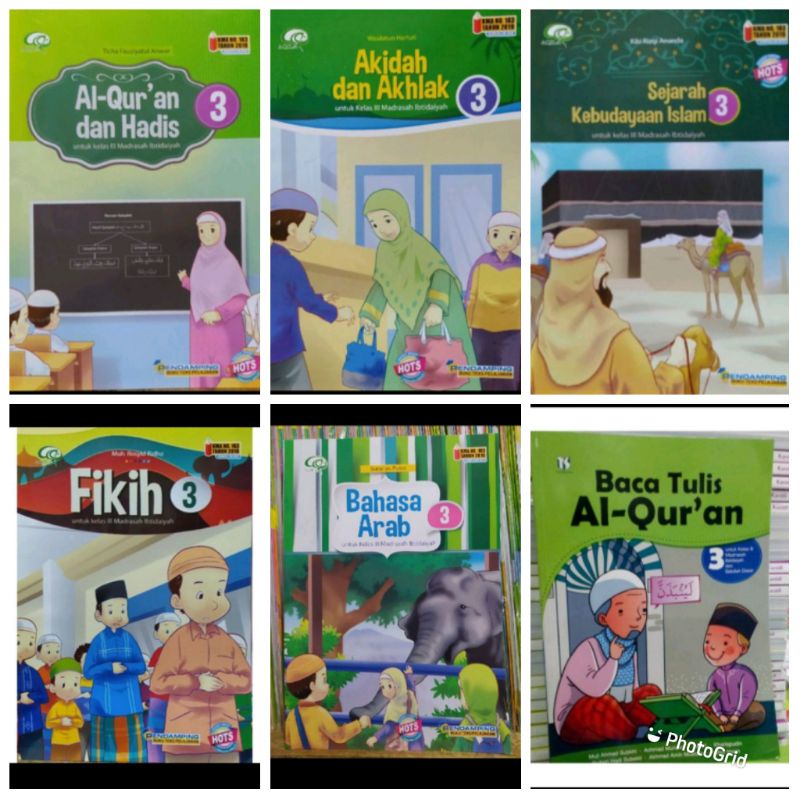 Jual Bahasa Arab Fikih SKI Al Qur'an dan hadis Akidah Akhlak BTQ kelas 3 SD MI Revisi HOTS KMA ...
