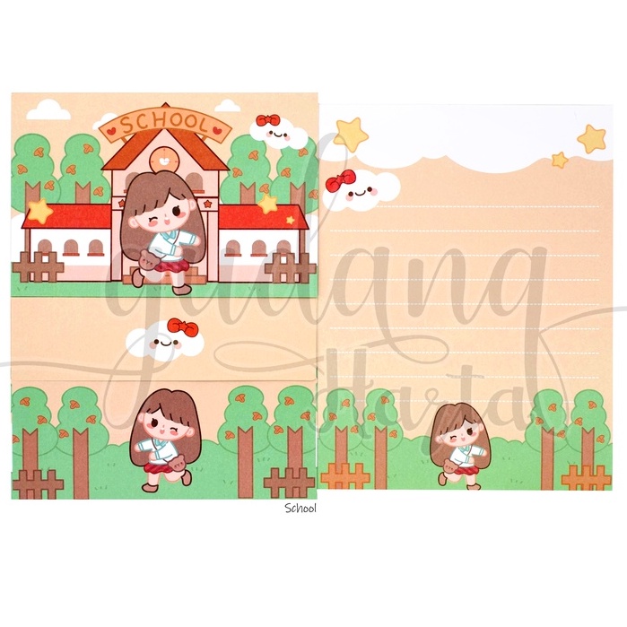 Jual Kertas Surat Lucu Surat Menyurat Motif Car Cupcake Lucky GH 305605 ...