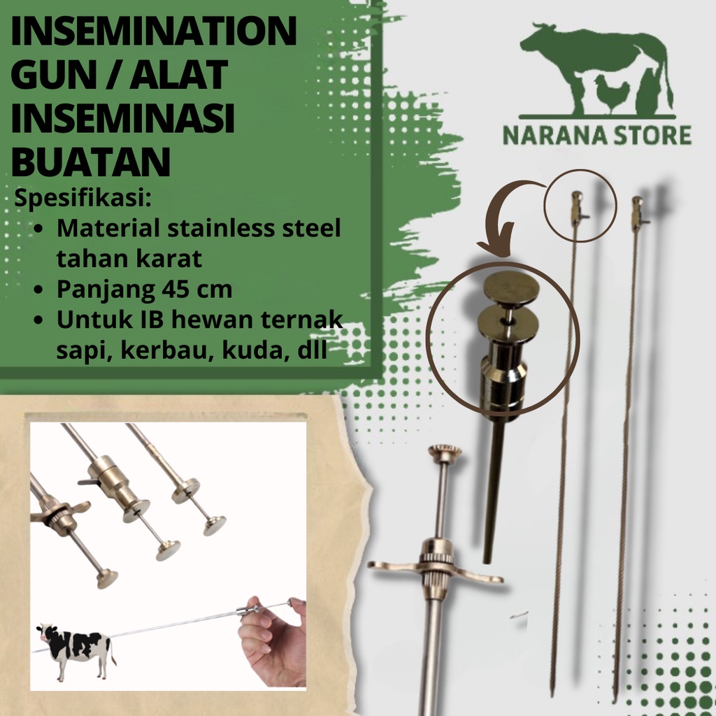 Jual Gun Ib Alat Inseminasi Buatan Kawin Suntik Ternak Sapi Kambing Domba Insemination Gun ...