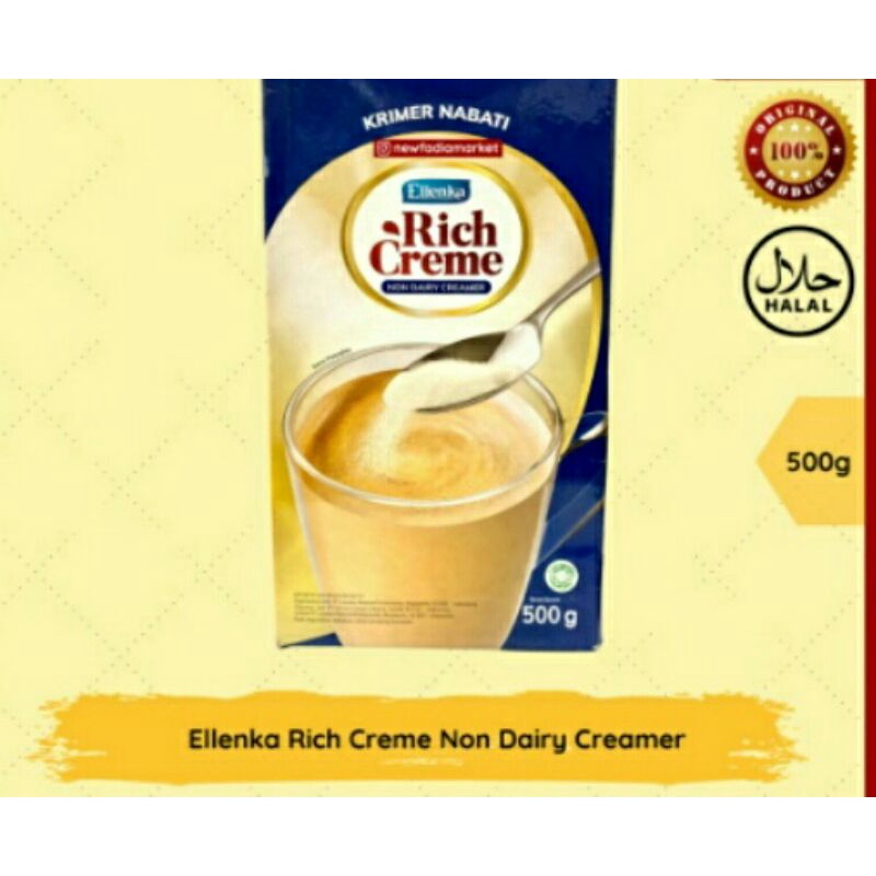 Jual ELLENKA RICH CREME NON DAIRY CREAMER KRIMER NABATI 500G | Shopee ...