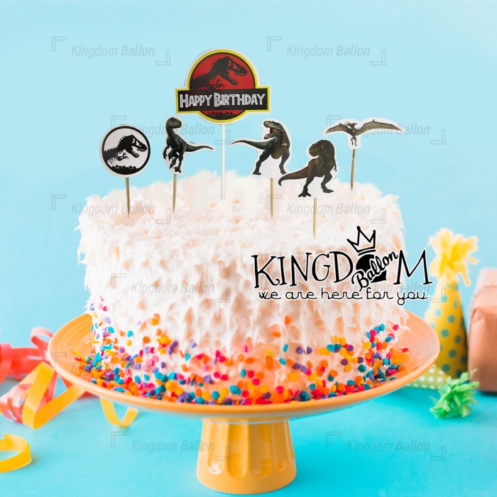 Jual Cake Topper Jurassic / Topper Cake Dinosaurus / Topper Cup Cake ...