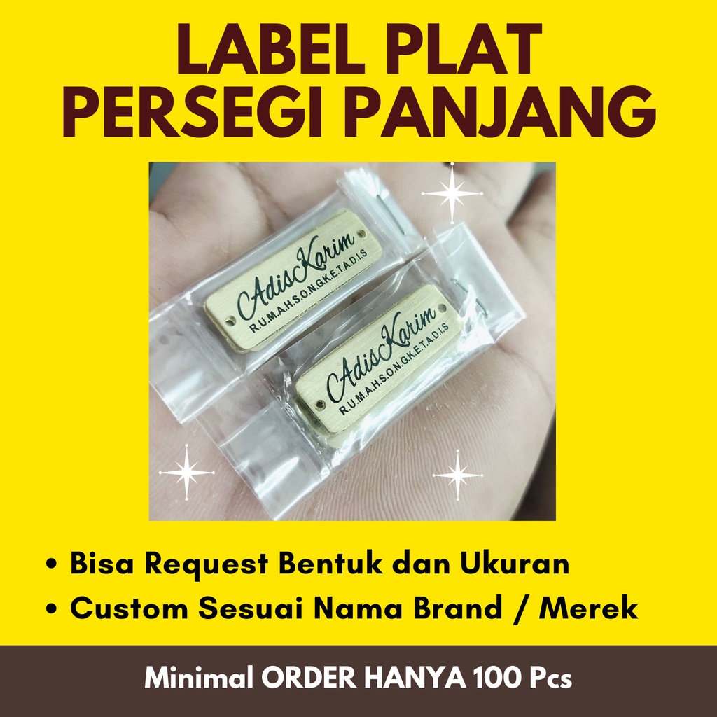 Jual LABEL HIJAB BENTUK PERSEGI PANJANG Sesuai Nama Brand dan Merek ...