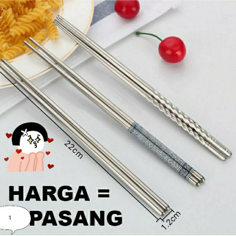 Jual Sumpit Anti Karat Sumpit Bahan Besi Tahan Karat Stainless Steel ...