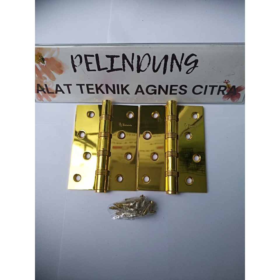 Jual Engsel Kupu Kupu 3 Inch Kuning Tebal Penghubung Bingkai Pintu ...