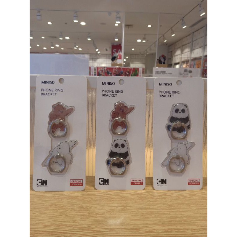 Jual Miniso Phone ring Bracket We bare bears Pop socket ring Handphone ...