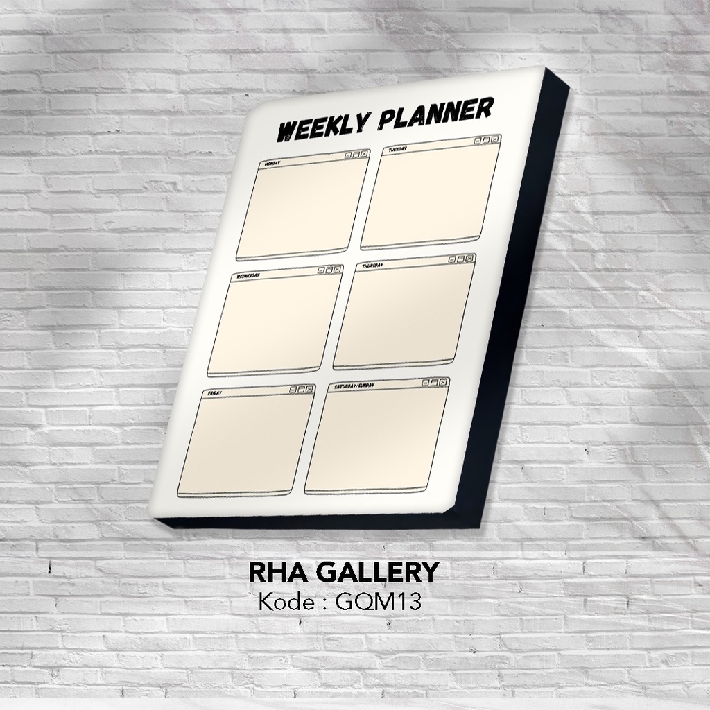 Jual RHA GALLERY Papan Tulis Kayu Schedule Daily Weekly Jadwal Harian ...