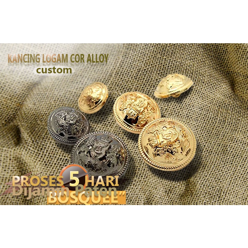 Jual Pusat kancing custom metal bahan logam cor alloy dan anhass untuk ...