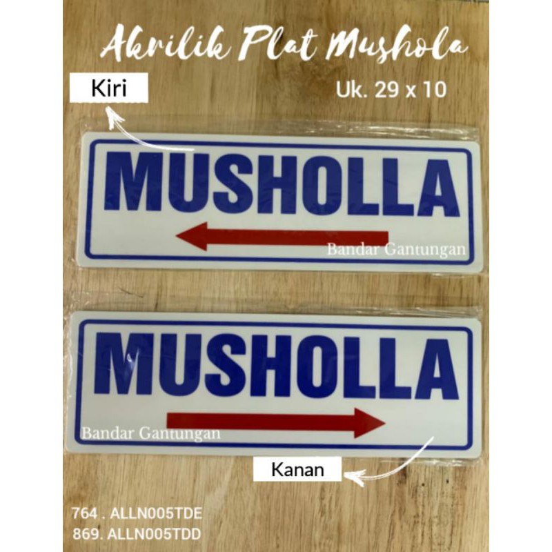 Jual Plat Lambang Sign Tulisan Rambu Mushola Panah Kanan atau Kiri ...