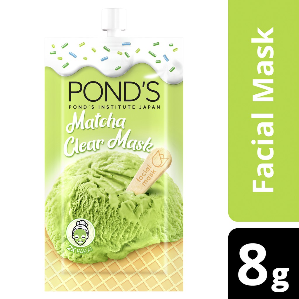 Jual Pond's Matcha Clear Facial Mask 8G | Shopee Indonesia
