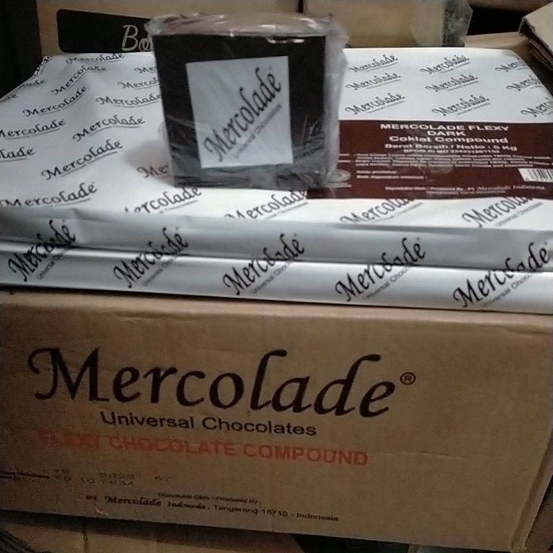 Jual Dark chocolate/coklat batang Mercolade repack kurang lebih 250gr ...