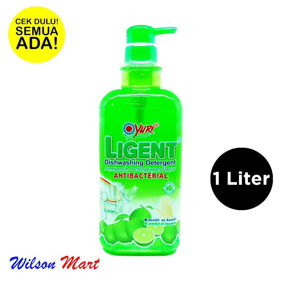 Jual YURI LIGENT DISHWASHING DETERGENT LIME JERUK NIPIS 1000 ML 1 LITER ...