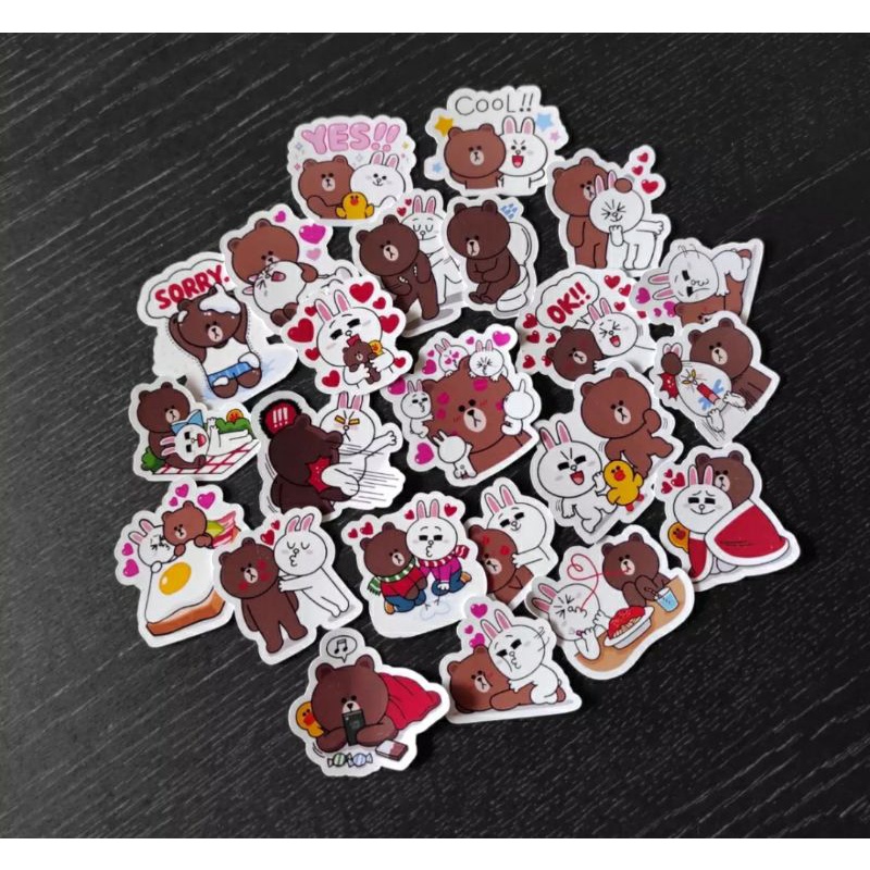 Jual Stiker line Brown & Cony (isi 10pcs) | Shopee Indonesia