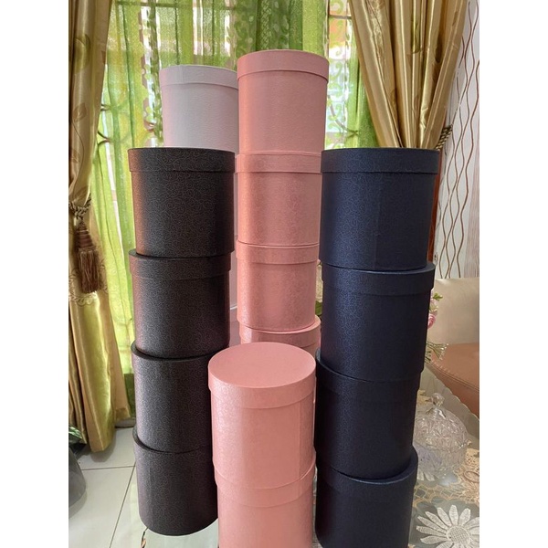 Jual Bloom Box Bulat D12T12/kardus/Gift Box/Round Box/Flower Box/Box ...