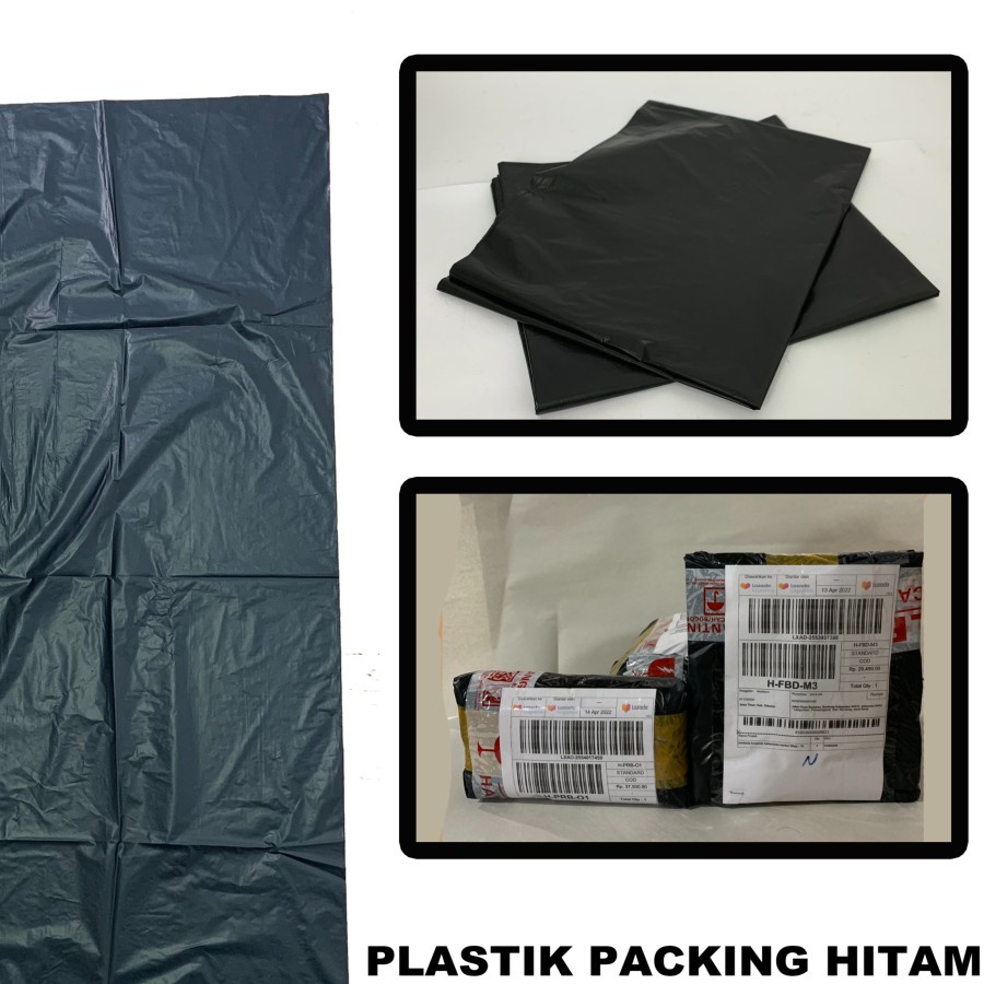 Jual PLASTIK PACKING HITAM HDPE Lebar 90 cm - 1 METER | Shopee Indonesia