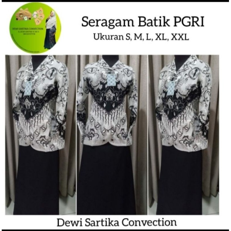 Jual Baju Batik PGRI Original Kain Sandwosh | Shopee Indonesia