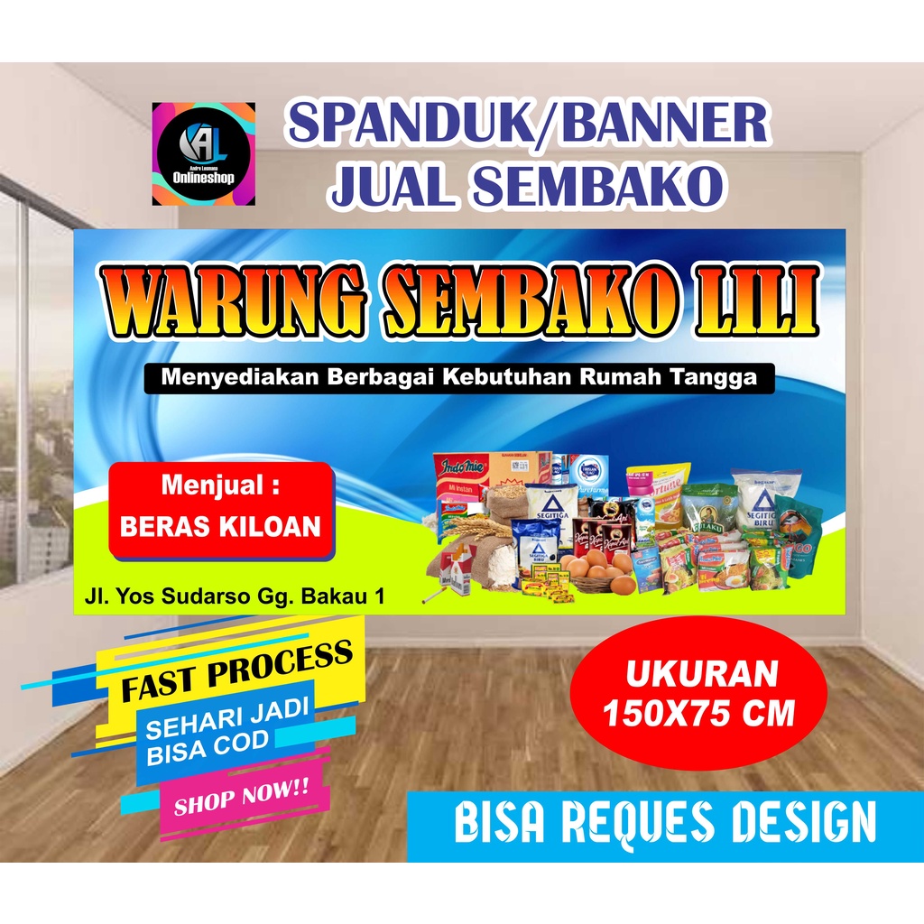 Jual Spanduk, Banner Jual Sembako (Model B) | Shopee Indonesia