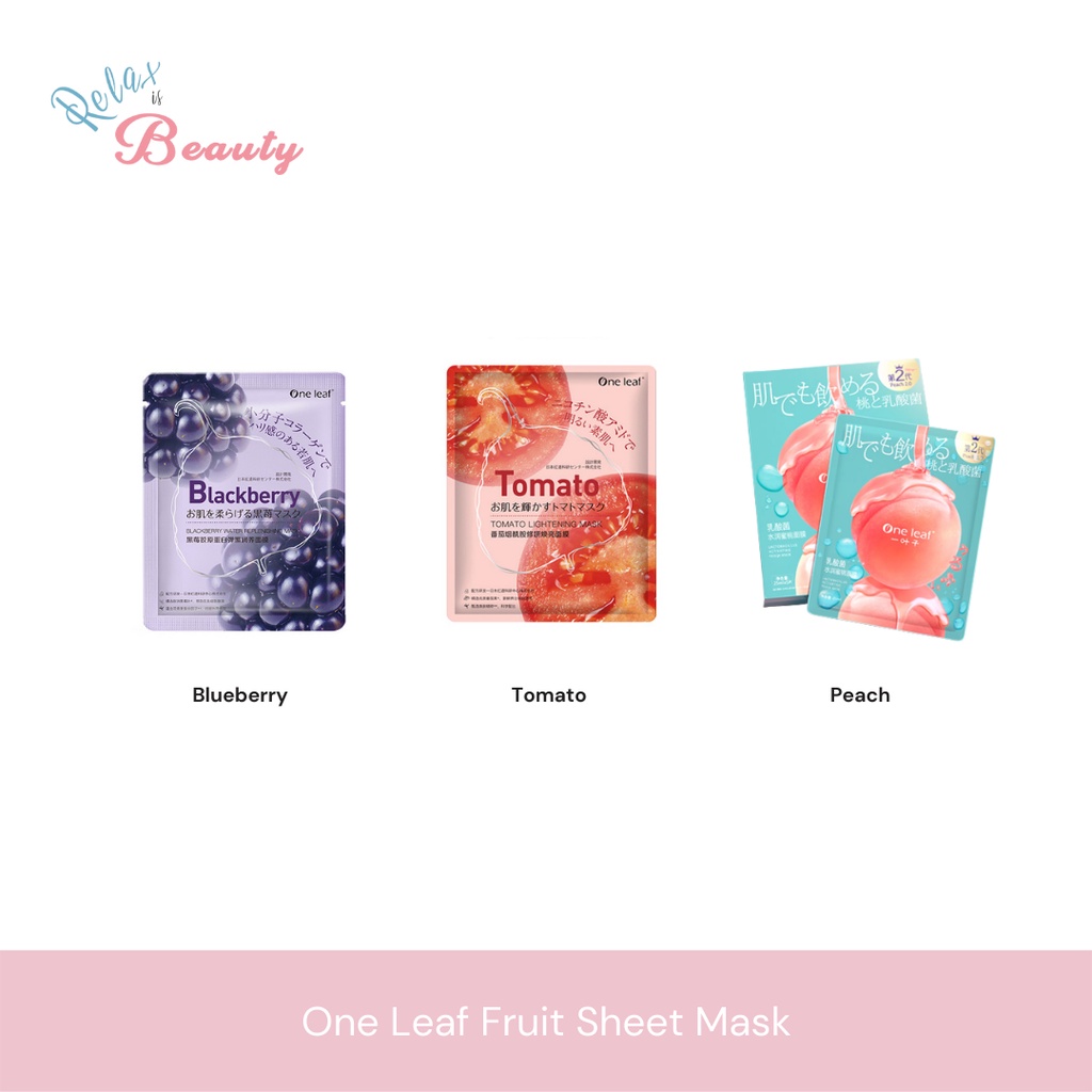 Jual One Leaf Fruit Mask Brightening Glowing Moisturizing Masker Wajah ...