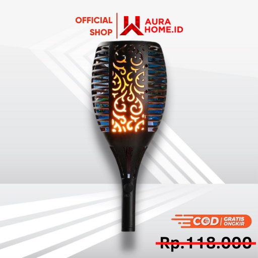 Jual Lampu Api Flame Fire Torch 33 LED Solar Panel / Lampu Model Api ...