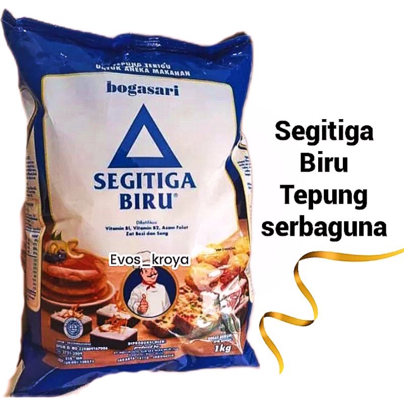 Jual Tepung Terigu Segitiga Biru Protein Tinggi Kemasan Premium 1kg ...