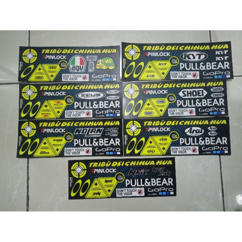 Jual Stiker Visor Helm Rossi. Stiker Motor. Stiker Visor Helm set ...