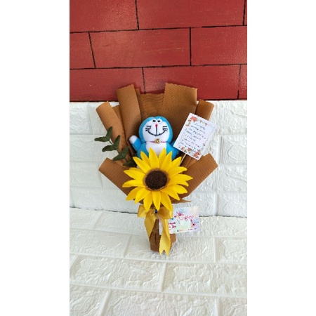 Jual BUKET BUNGA DORAEMON BUNGA MATAHARI KADO WISUDA, ULANG TAHUN, DAN ...