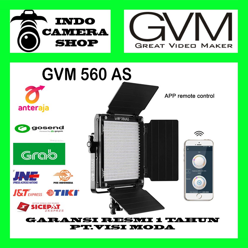 Jual Lampu Video LED Studio Vlog GVM GVM-560AS Bi-Color LED Panel LED ...