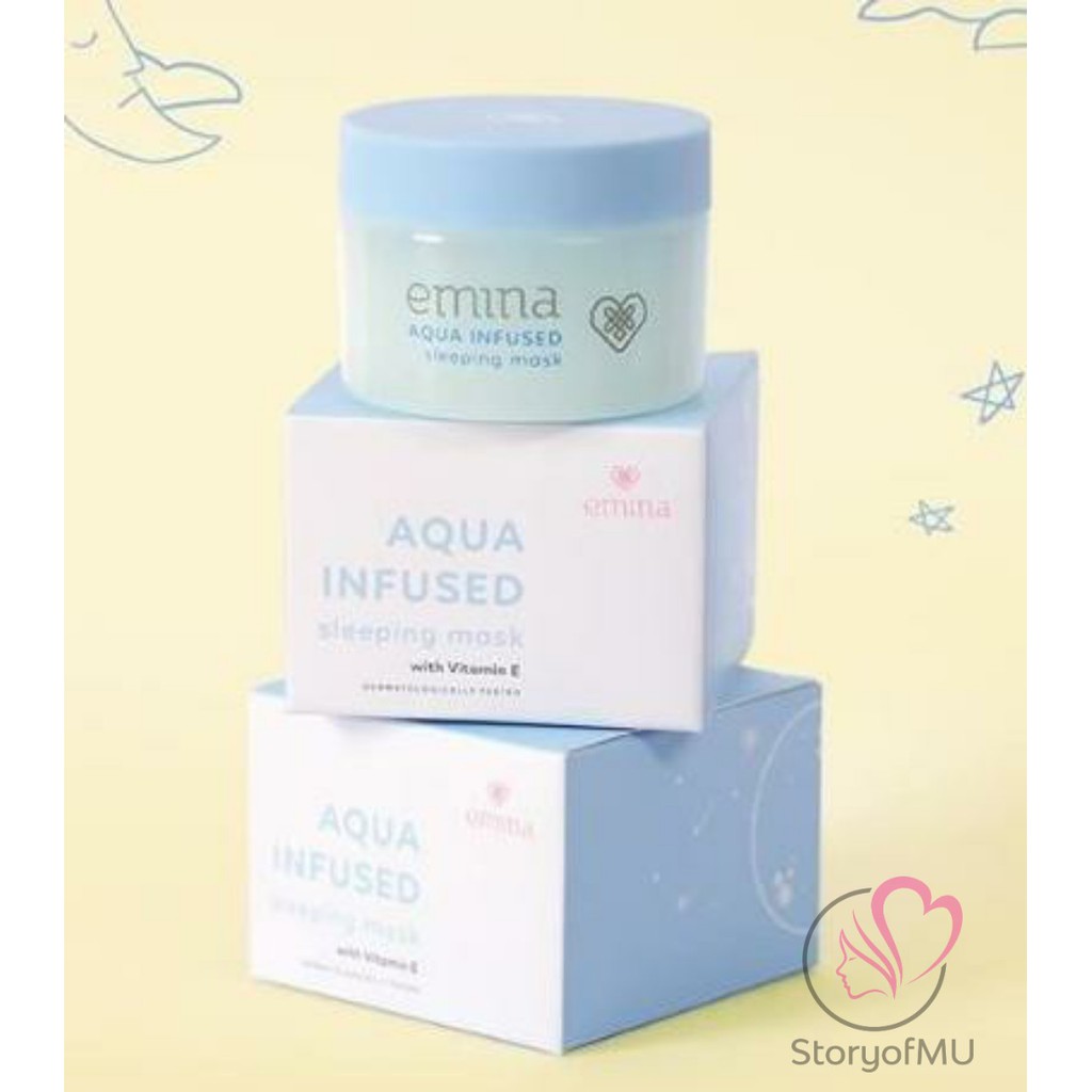Jual EMINA Aqua Infused Sleeping Mask with Vit E 30gr | Shopee Indonesia