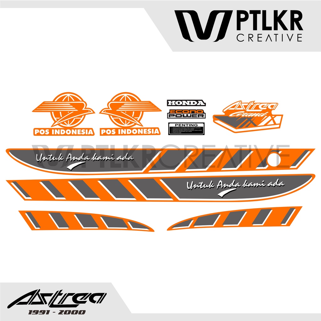 Jual Striping Stiker Honda Grand Kantor Pos Decal Transparant | Shopee ...