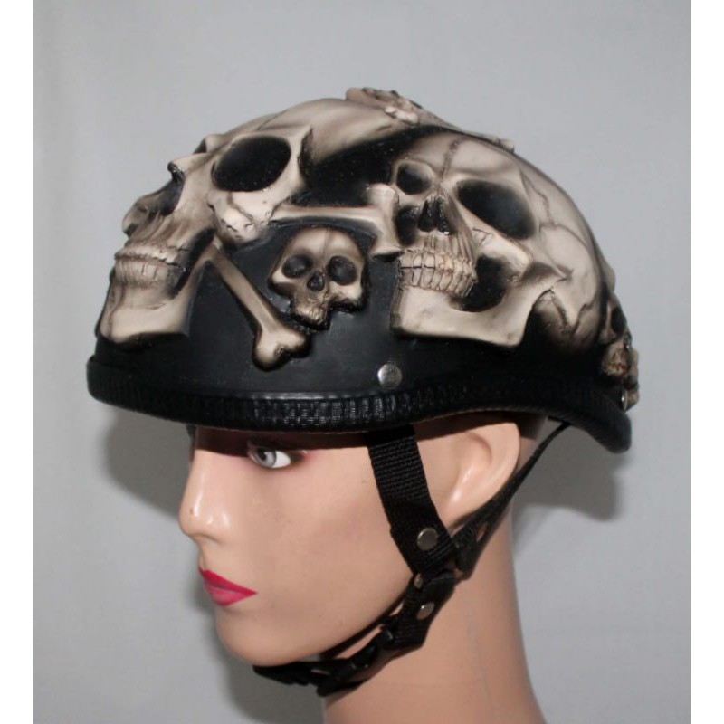 Jual Helm Sepeda / Motor Helm Tengkorak Batok Half skull Airbrush 3 ...