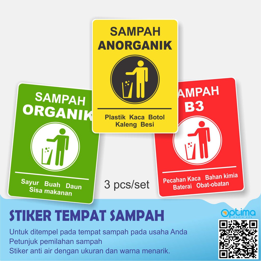 Jual STIKER SAMPAH ORGANIK - ANORGANIK - B3 | Shopee Indonesia