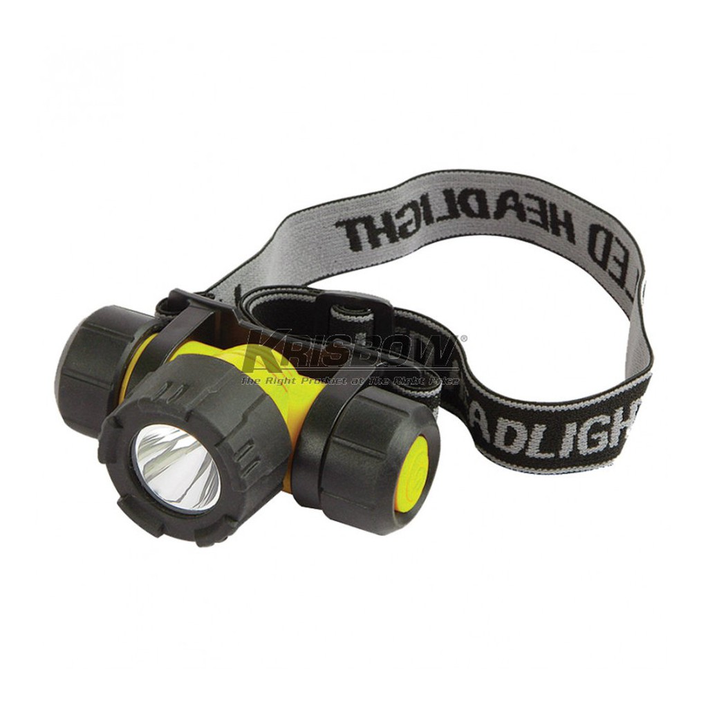 Jual SENTER KEPALA LED HEADLIGHT 150LM 3XAAA 3 LIGHT MODE KRISBOW ...