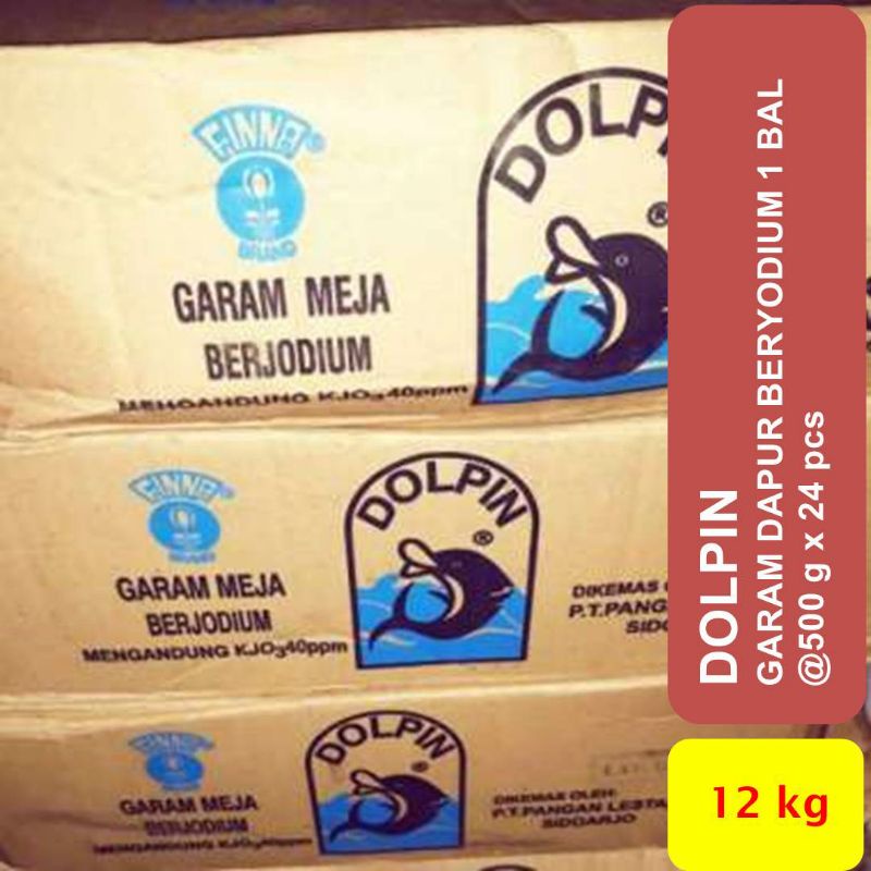 Jual Garam Halus Dapur kemasan kardus 500 g x 24 pcs merk DOLPIN ...