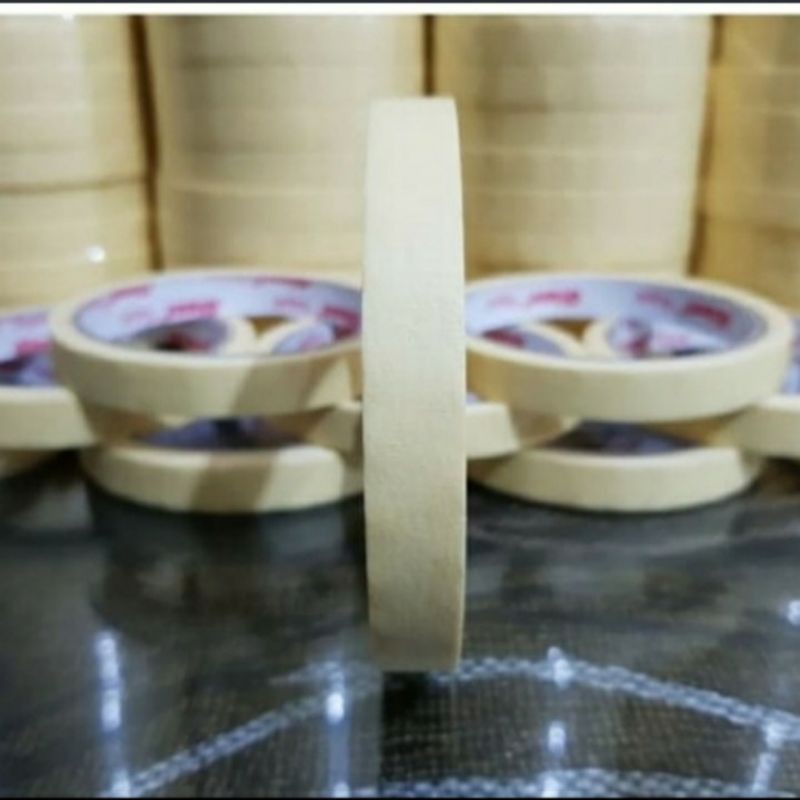 Jual Lakban Kertas-Isolasi Kertas-Masking Tape 12mm | Shopee Indonesia