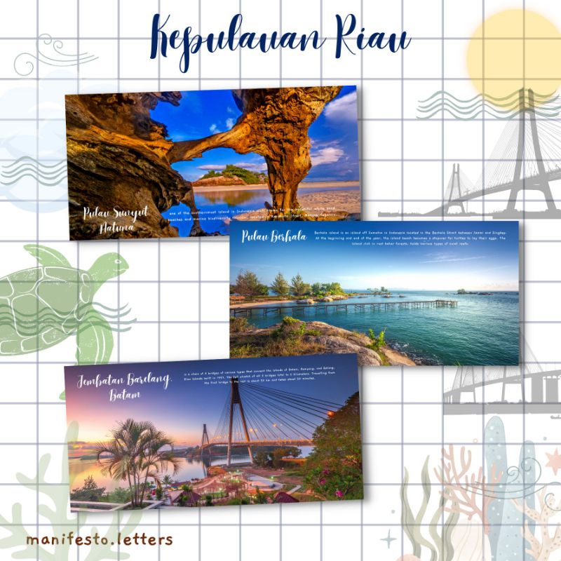Jual Postcard Long Kepulauan Riau | Jembatan Barelang Batam | Kartu Pos ...
