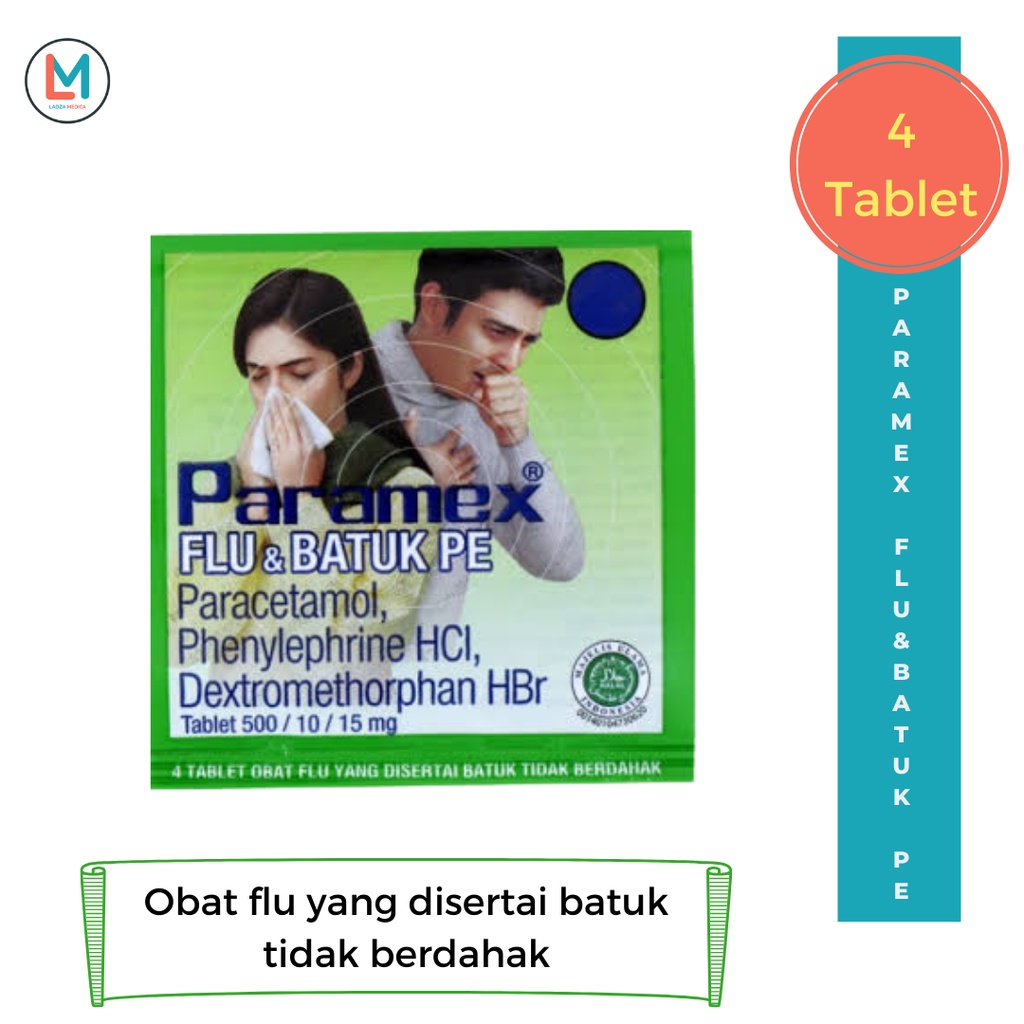 Jual Paramex Flu & Batuk PE 1 Strip Isi 4 Tablet ∣ Obat Batuk | Shopee ...