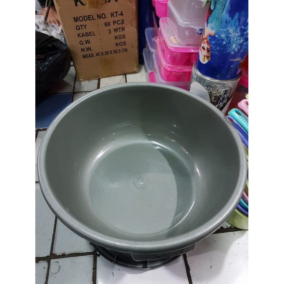 Jual Bak Plastik / Baskom Plastik / Ember Plastik Silver / Abu-Abu No ...