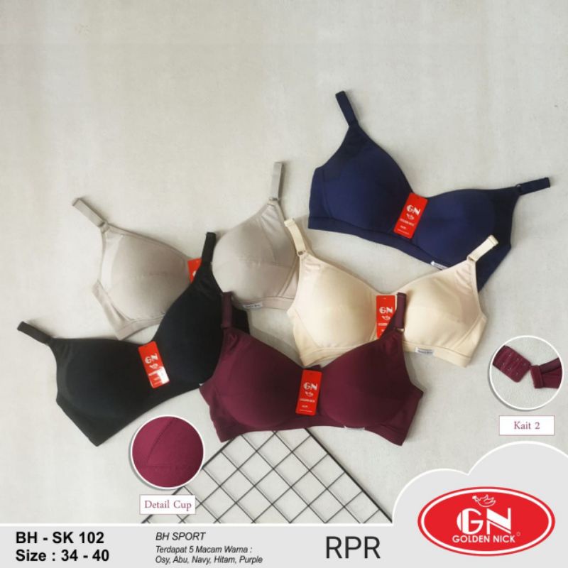 Jual BH GOLDEN Nick tanpa busa dan kawat BH murah berkualitas art:SK102/G319 | Shopee Indonesia