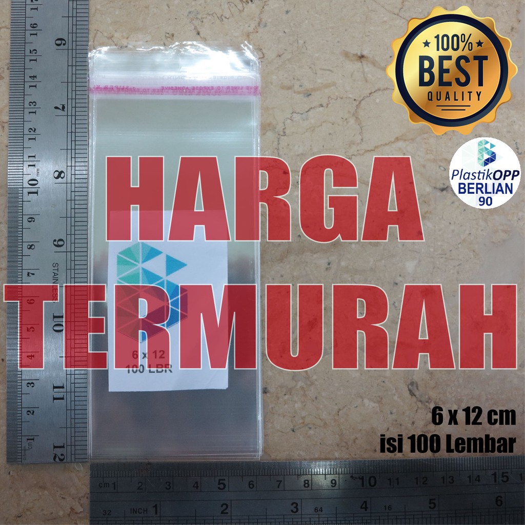 Jual Plastik OPP 6 X 12 CM 20 MIC 100LBR / Plastik Kemasan Aksesoris ...