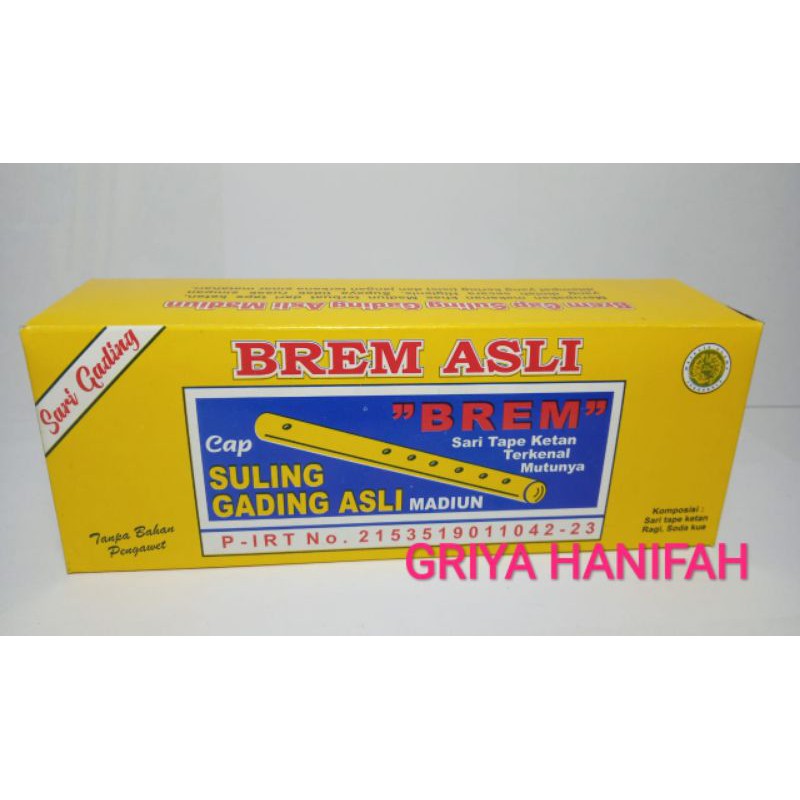 Jual BREM BESAR Madiun asli cap suling gading isi LIMA BATANG | Shopee ...